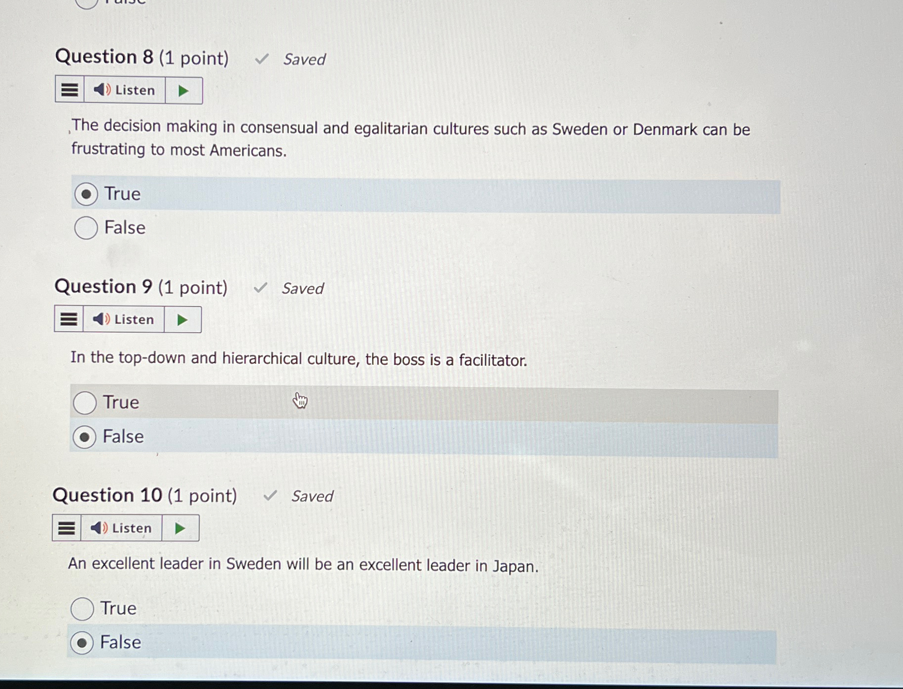 Solved Question 8 (1 ﻿point) ﻿SavedListenThe decision | Chegg.com