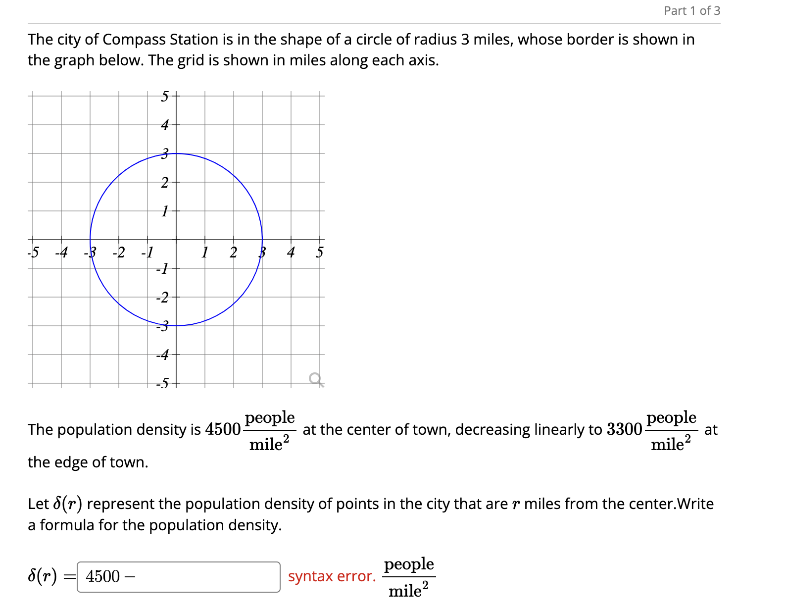 Solved The city of Compass Station is in the shape of a | Chegg.com