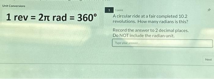 Solved 1rev=2πrad=360∘ | Chegg.com