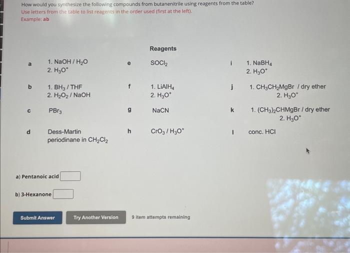 Solved How would you synthesize the following compounds from | Chegg.com