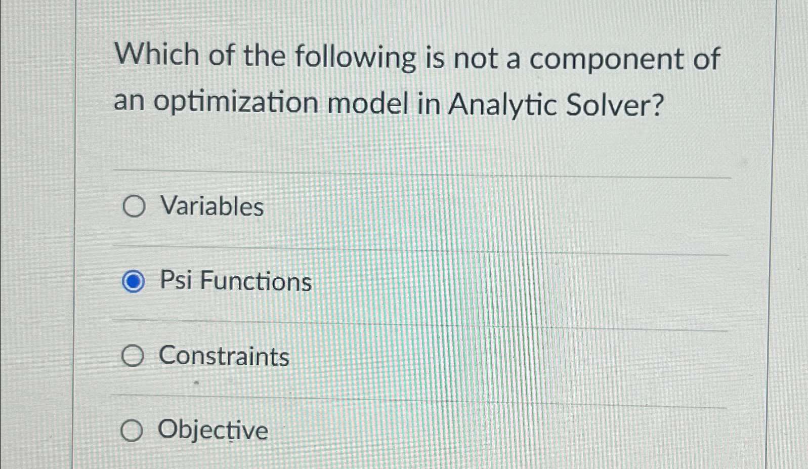 Solved Which of the following is not a component of an | Chegg.com