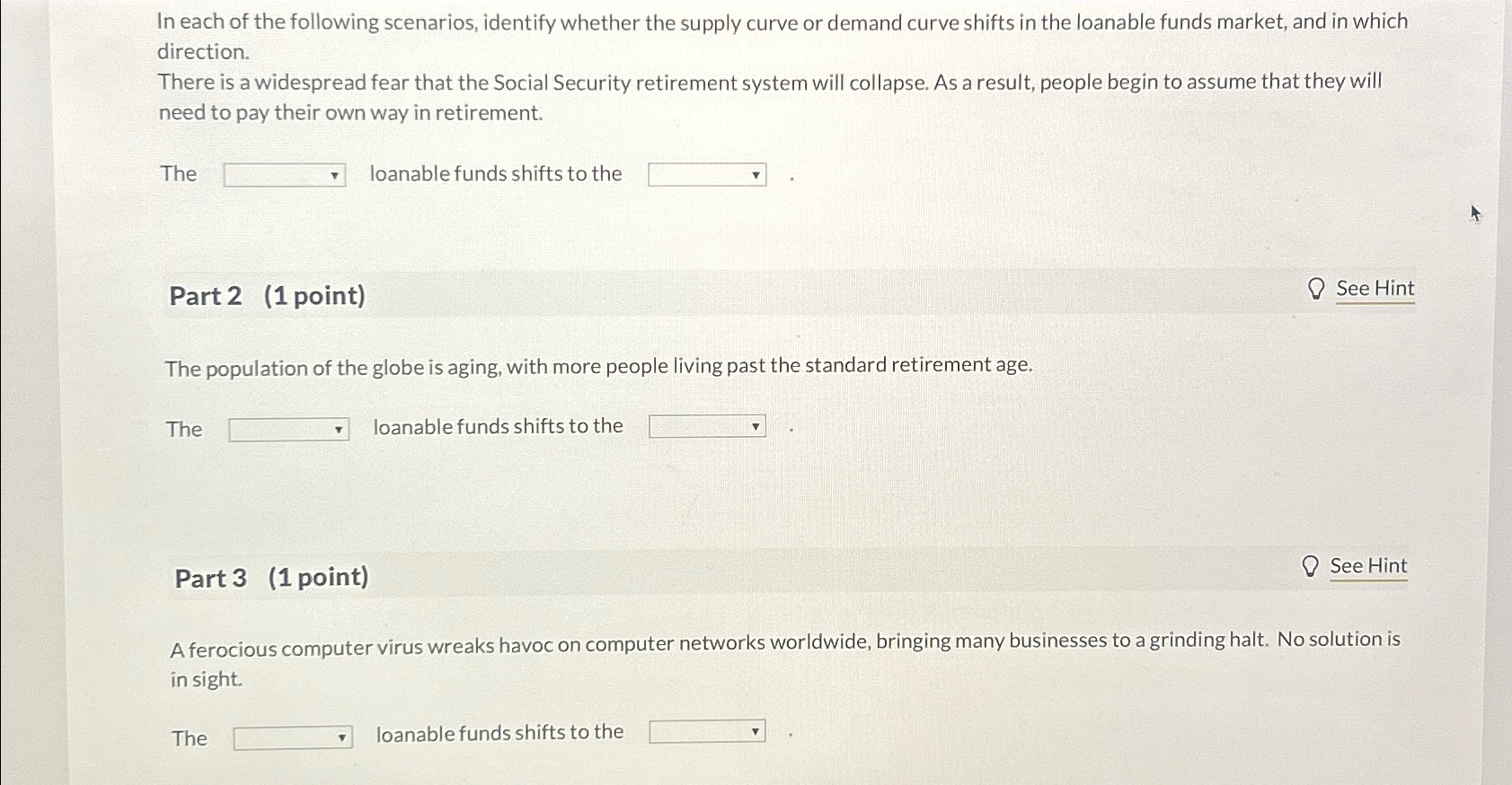 Solved In each of the following scenarios, identify whether | Chegg.com