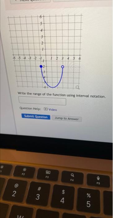 Solved Write The Range Of The Function Using Interval