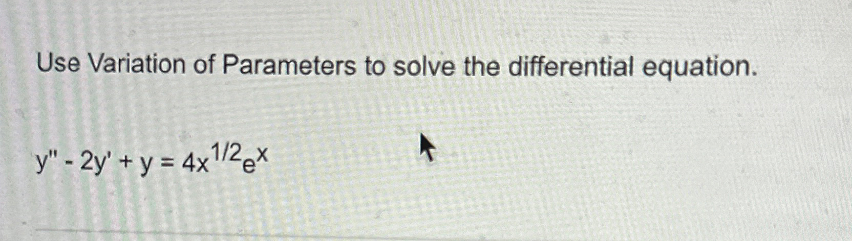 Solved Use Variation of Parameters to solve the differential | Chegg.com