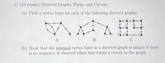 10 Points Directed Graphs Paths And Circuits A