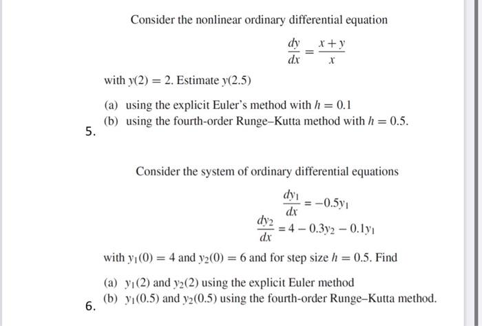 Solved Consider the nonlinear ordinary differential equation | Chegg.com