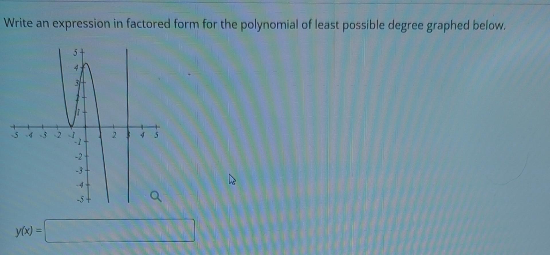 Solved Write An Expression In Factored Form For The