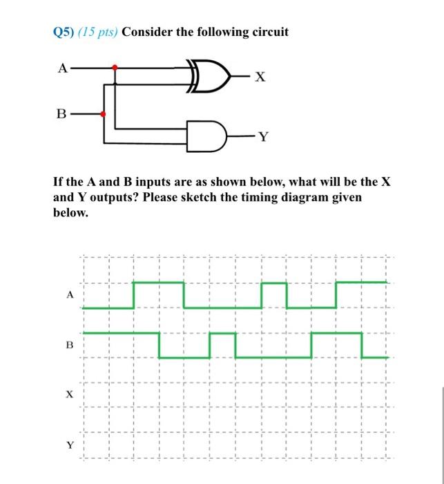 Solved Q5) (15pts) Consider the following circuit If the A | Chegg.com