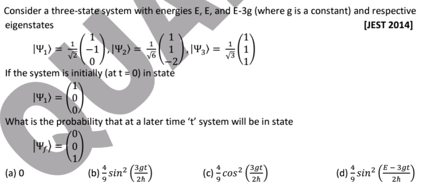 Solved Consider a three-state system with energies E,E, ﻿and | Chegg.com
