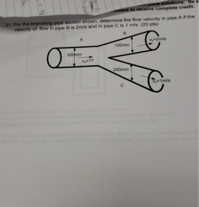 Solved 1. determine the area of pipe A in ft^2 ,determine | Chegg.com
