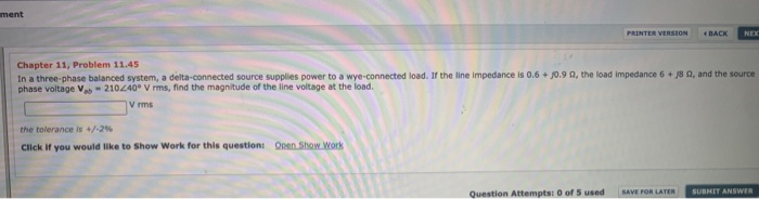 Solved ment PRINTER VERSION BACK NEX Chapter 11, Problem | Chegg.com