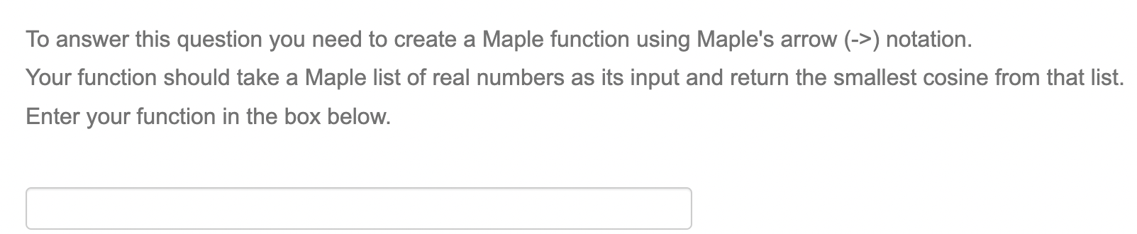 Solved To answer this question you need to create a Maple | Chegg.com