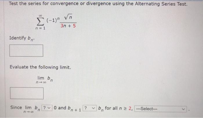 Solved Test the series for convergence or divergence using | Chegg.com