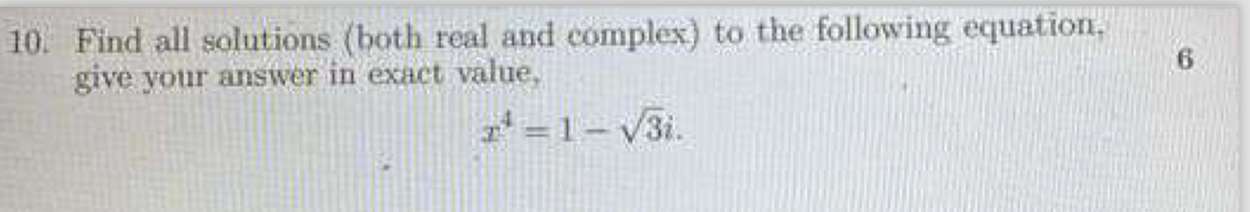 Solved Find all solutions (both real and complex) ﻿to the | Chegg.com
