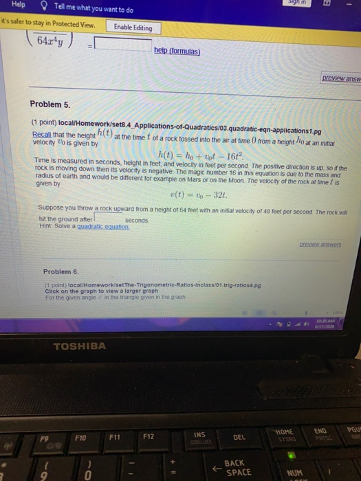Solved do it's safer to stay in Protected View. Enable | Chegg.com