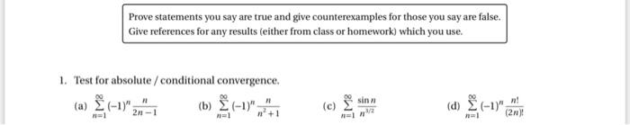 Solved Prove statements you say are true and give | Chegg.com
