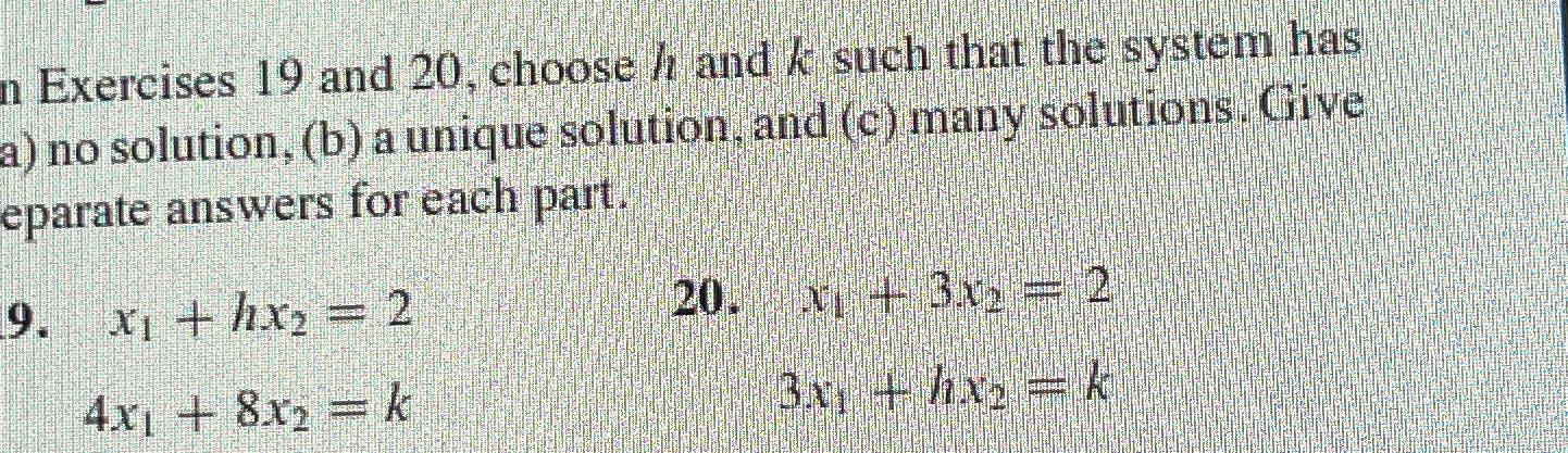 Exercises 19 ﻿and 20, ﻿choose h ﻿and k ﻿such that the | Chegg.com