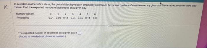 Solved In a certain mathematics class, the probabiites have | Chegg.com