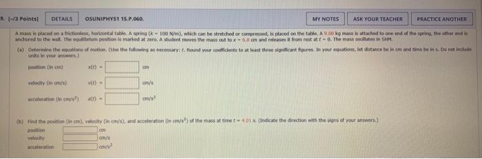 Solved 5. 1-/3 Points! DETAILS OSUNIPHYS1 15.P.060, MY NOTES | Chegg.com Solved 5. 1-/3 Points! DETAILS OSUNIPHYS1 15.P.060, MY NOTES | Chegg.com