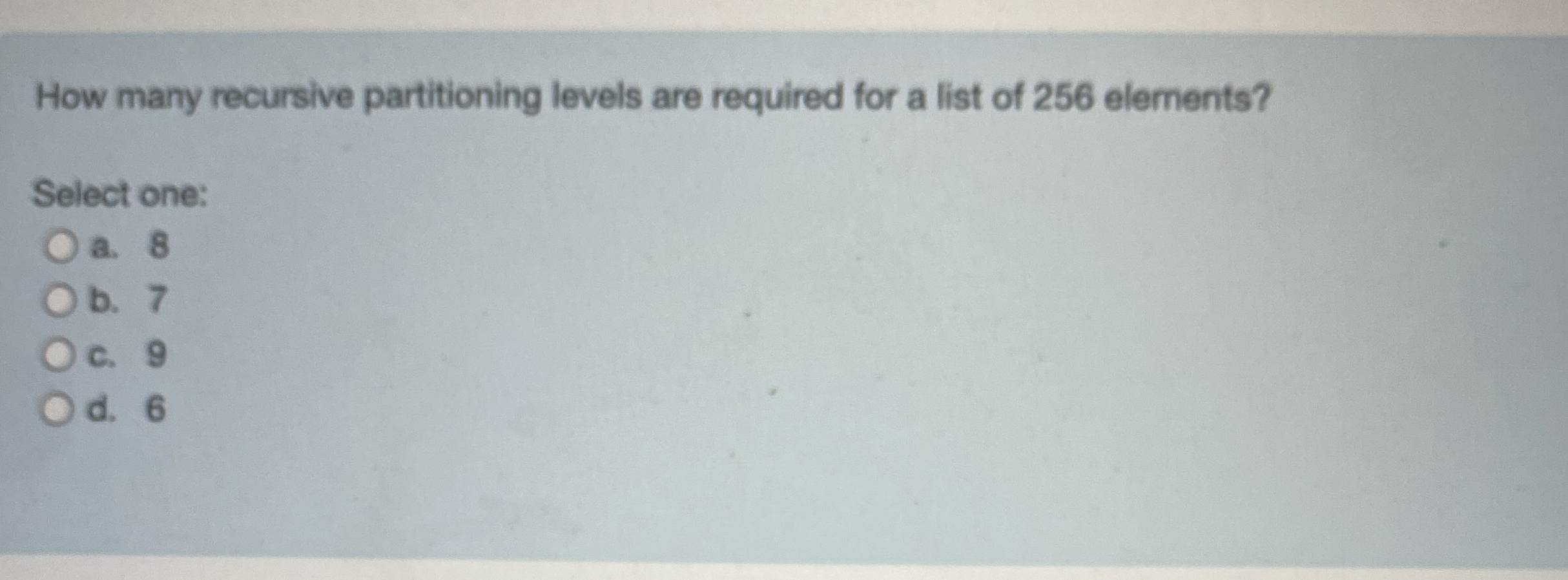 How many recursive partitioning levels are required | Chegg.com