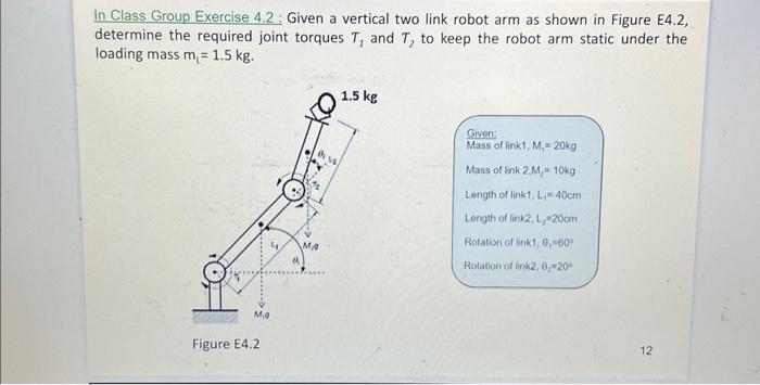 In Class Group Exercise 4.2: Given a vertical two | Chegg.com