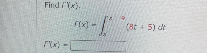 Solved Consider the following. F(x) force As (a) Integrate | Chegg.com