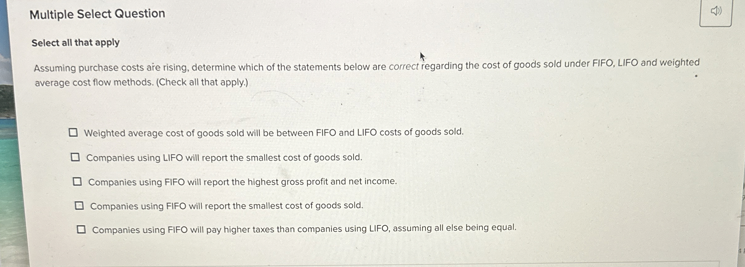Solved Multiple Select QuestionSelect all that applyaverage | Chegg.com