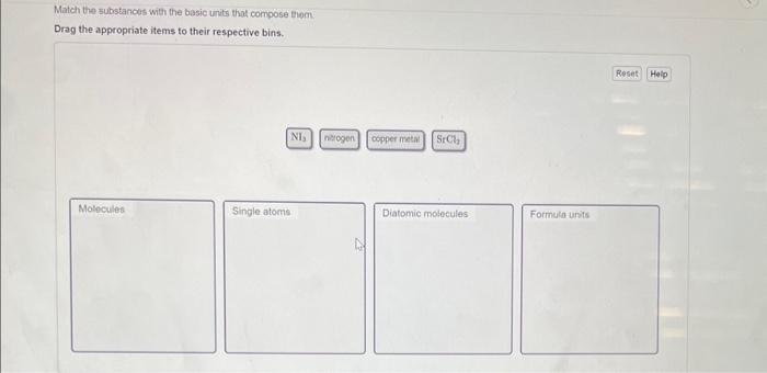 Solved Match the substances with the basic units that | Chegg.com
