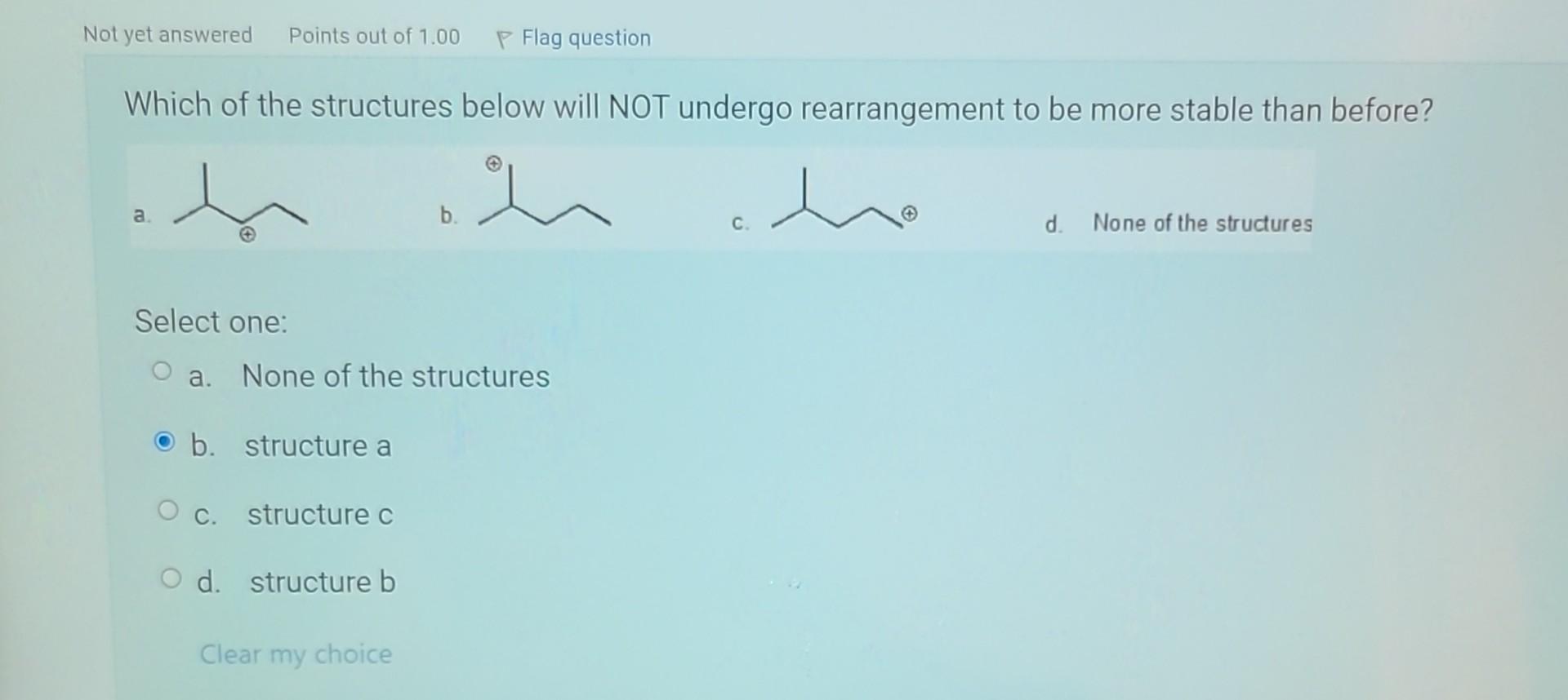 Solved Which of the structures below will NOT undergo | Chegg.com