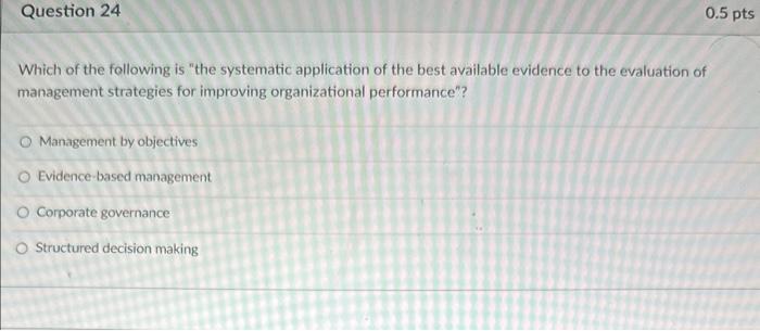 Solved Which of the following is "the systematic application | Chegg.com