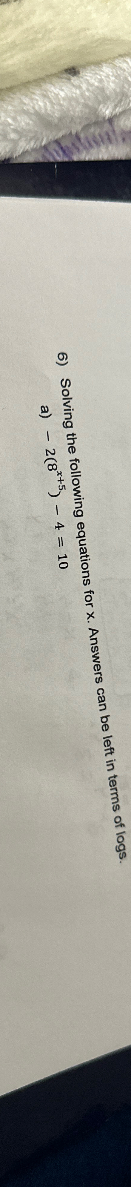 Solved Solving the following equations for x. ﻿Answers can | Chegg.com