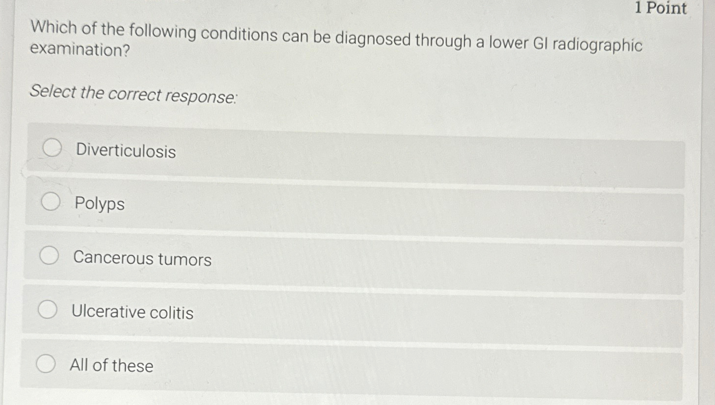 Solved 1 ﻿PointWhich of the following conditions can be | Chegg.com