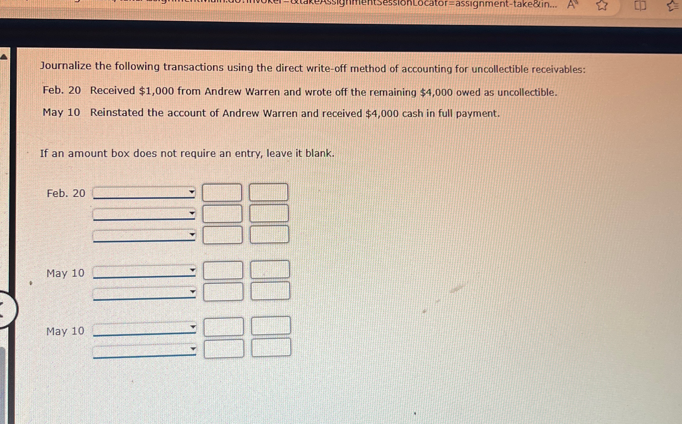 Solved Journalize the following transactions using the | Chegg.com