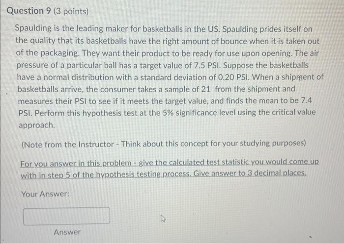 Solved Spaulding is the leading maker for basketballs in the | Chegg.com