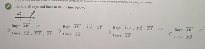 Solved Identify all rays and lines in the picture | Chegg.com