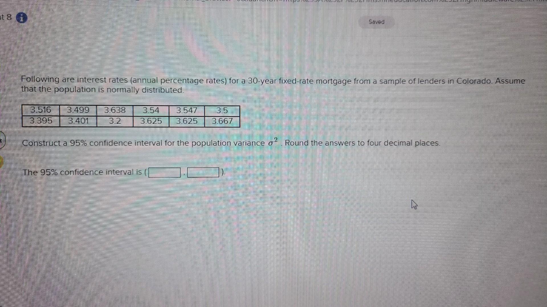 Solved Construct a 95% confidence interval for the | Chegg.com