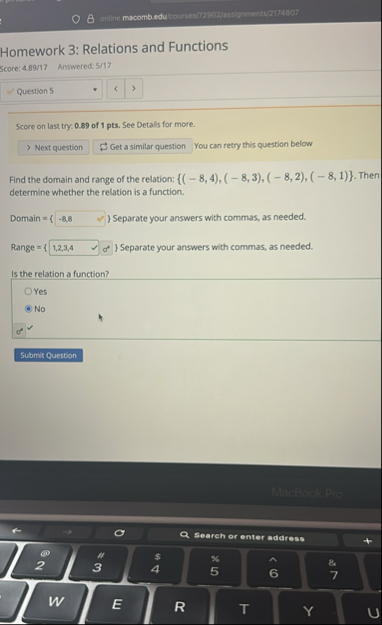 Solved Homework 3: Relations and FunctionsScore: 4.89/17 | Chegg.com