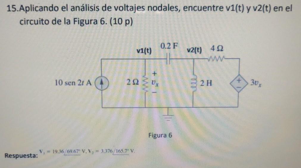 Solved Applying nodal voltage analysis, find v1 (t) and v2 | Chegg.com