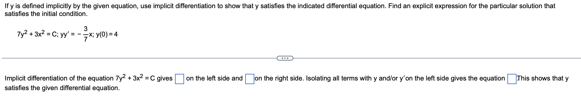 Solved If y ﻿is defined implicitly by the given equation, | Chegg.com