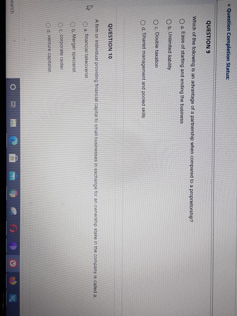 Solved Question Completion Status: QUESTION 9 Which of the | Chegg.com