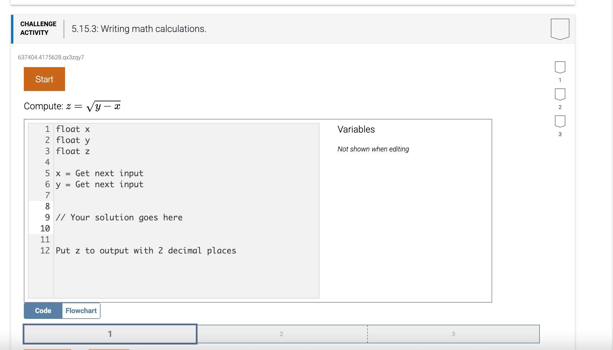 Solved Compute: z=y-x2VariablesNot shown when editing | Chegg.com