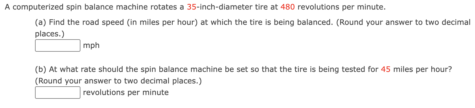 Solved A computerized spin balance machine rotates a | Chegg.com