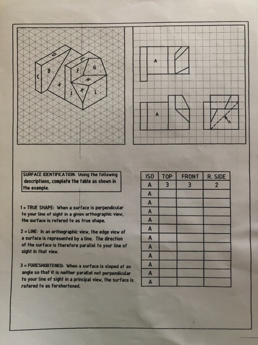Solved 10 A FRONT SURFACE IDENTIFICATION: Using the | Chegg.com