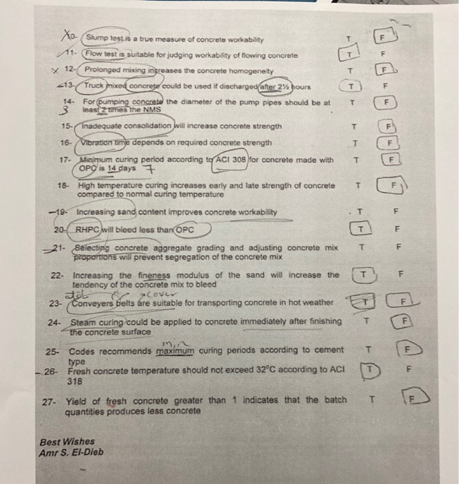 Solved Xo Stump test is a true measure of concrete | Chegg.com