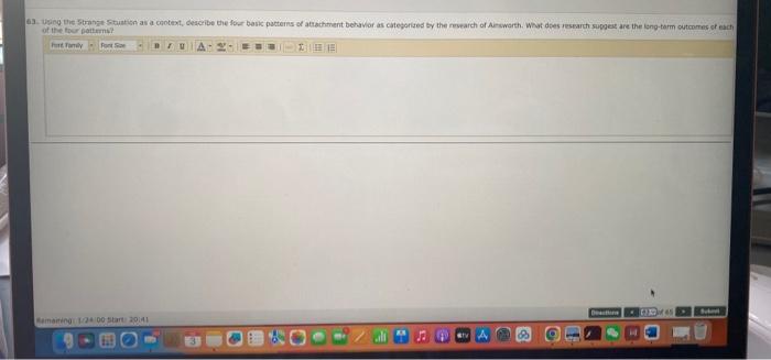 Solved please help! Using the Strange Situation as a | Chegg.com