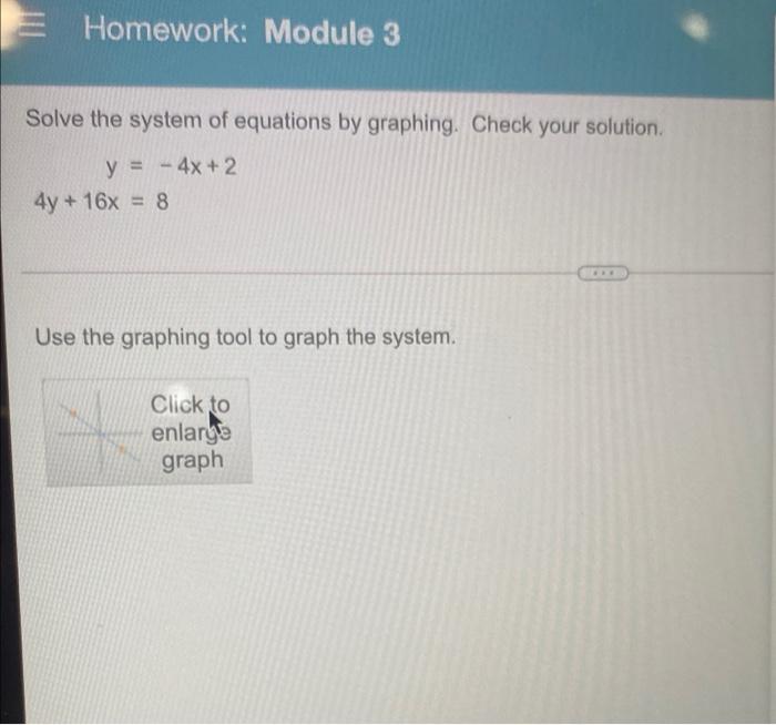 Solved Homework Module 3 Solve The System Of Equations By