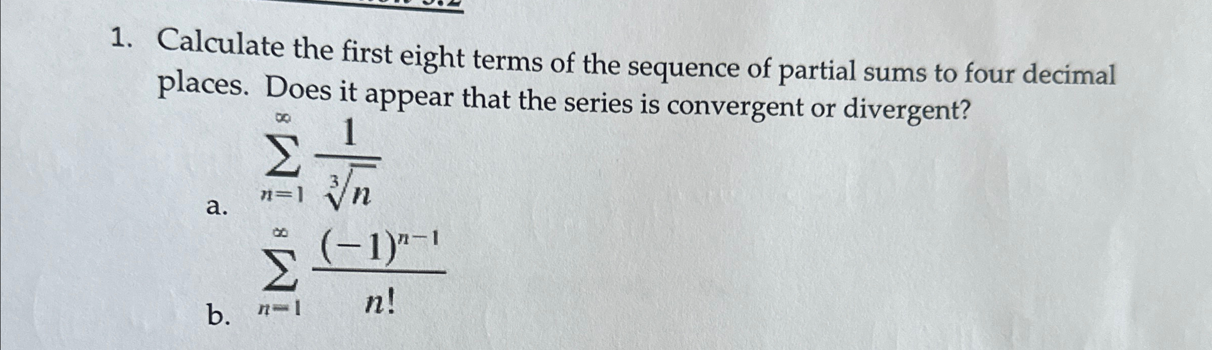Solved Calculate the first eight terms of the sequence of | Chegg.com