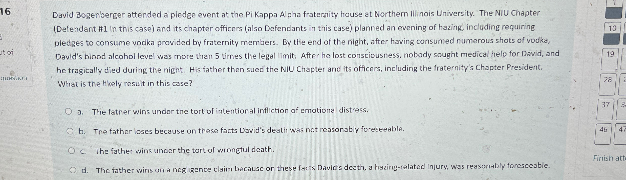 Solved 16David Bogenberger attended a pledge event at the Pi | Chegg.com