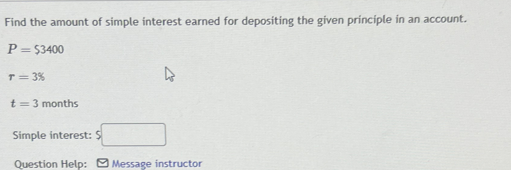 Solved Find the amount of simple interest earned for | Chegg.com