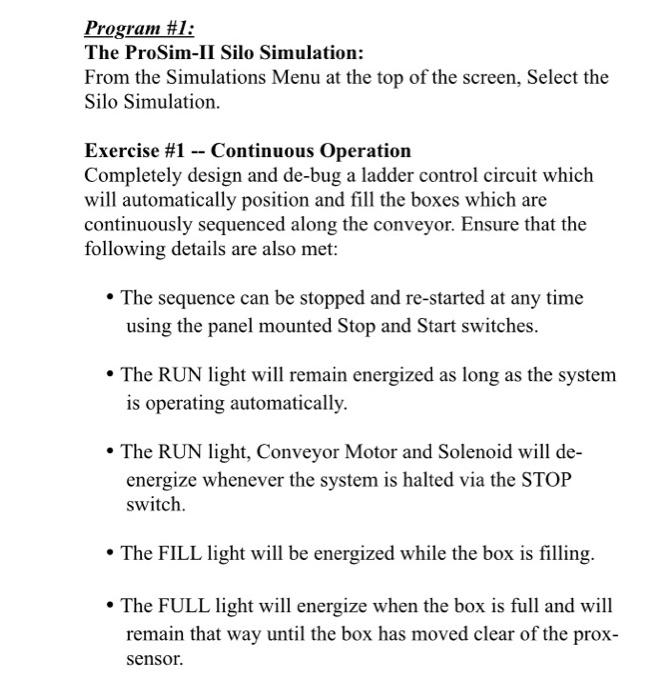 Solved Program #1: The ProSim-II Silo Simulation: From the | Chegg.com